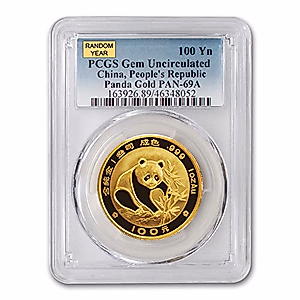 1982-2015 (Random Year) 1 oz Chinese Panda Gold Bullion Coin Gem Uncirculated 24K 100/500 Yuan GEMUNC PCGS