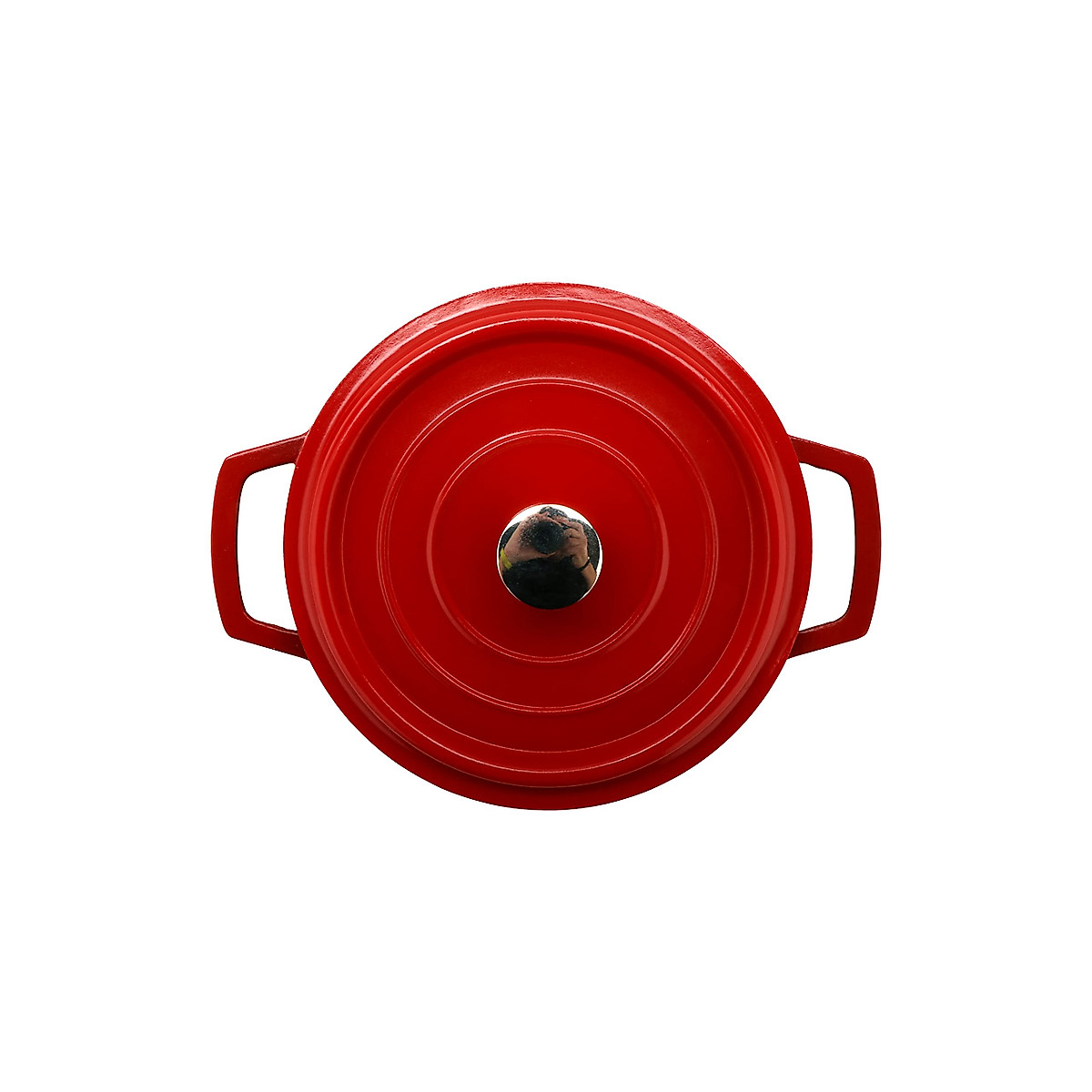 G.E.T. CA-002-RW/CC Heiss® Energy-Efficient Cast Aluminum Mini Dutch Oven with Lid, 8 Ounce, Red/White