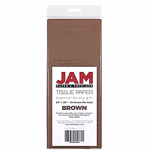 JAM PAPER Tissue Paper - Brown - 10 Sheets/Pack