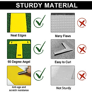 Zdgao Pickle Ball Court Marking Kit - Official Size Court Lines Floor Marker for Indoor Outdoor Pickle Ball Tennis Game