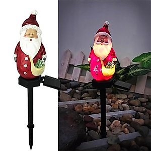 LIZHOUMIL Christmas Santa LED Solar Lights IP65 Waterproof Garden Landscape Lawn Lamp for Yard Patio Garden Pathway Porch Decor Santa