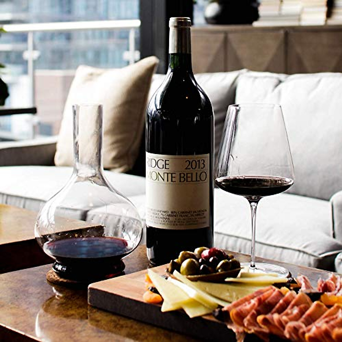 Grassl 1855 Wine Glass, Set of 2 Hand-Blown Crystal Wine Glasses for Red Wine like Bordeaux and Cabernet