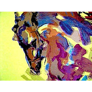 LEROY NEIMAN Show Jumper PLATE SIGNED