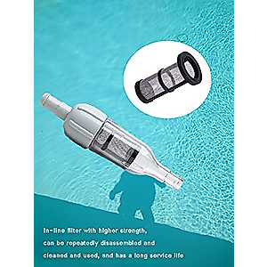 MAKHOON Pool Cleaner Assembly 48-080 with 2 Feed Hose Nuts D15 Replacement Compatible with Polaris Zodiac 48-080 in-Line Filter and Replace Universal Wall Fitting (UWF) Filter Screen 6-504-00 (1)