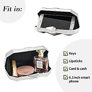 YAPAIOU Women Lattice Pattern Metal Evening Clutch Bag,Geometric Evening Clutch Purse Handbag With Chain Strap For Lady Wedding Party Prom Formal Occasion(Silver)