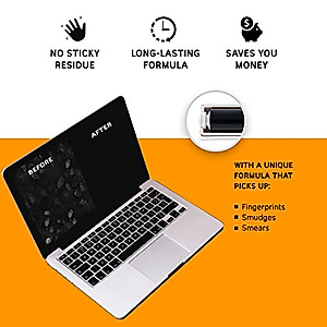 iRoller Premium Screen Cleaner, Reusable Liquid-Less, Non-Chemical Phone Cleaning Roller for iPhone, iPad, Laptop, MacBook, Computer Monitors, TV & Smartphones - No Wipes, Cloth or Spray Required