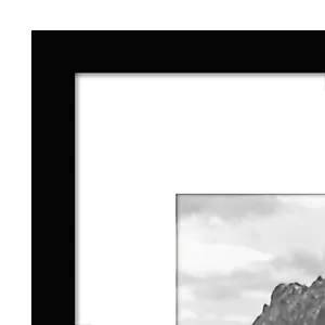 Americanflat 16x20 Picture Frame with Polished Plexiglass - Set of 5 - Use as 11x14 Frame with Mat or 16x20 Frame Without Mat - Galleria Collection - Gallery Wall Frame Set for Wall Display - Black