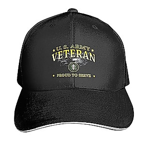 JOocla U.S. Army Veteran - Proud to Serve Baseball Cap Sports Beach Back Buckle Brim Adjustable Hat