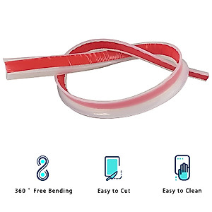 78inch Shower Threshold Water Dam Barrier Shower Door Bottom Seal Strip, Silicone Rubber Kitchen Sink Splash Guard, Corner Dam Water Retaining Strip for Countertop, Shower, Bathroom (Transparent)