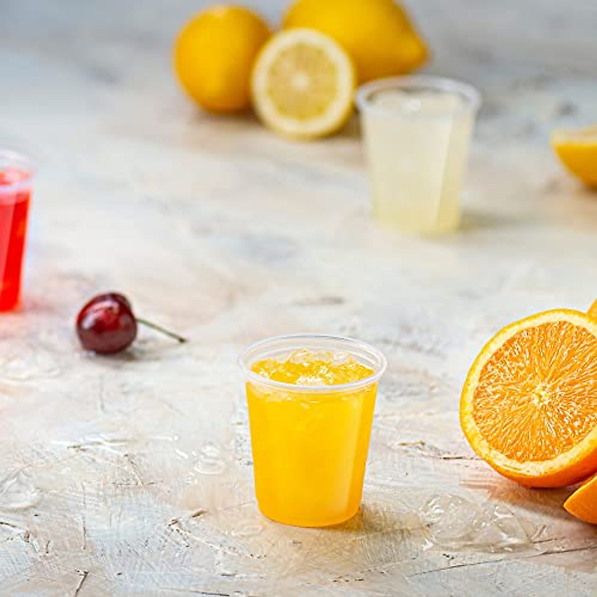 [100 Pack - 7 oz.] Clear Disposable Plastic Cups - Cold Party Drinking Cups