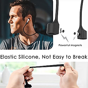 6 Pack Ultra Strong Magnetic AirPods Strap, Anti-Lost Cord for AirPods 1&2/ Pro /3rd /Pro 2, Soft Silicone Sports Lanyard and Ear Hook for AirPods Wireless Bluetooth Earphone (5*Straps,1*EarHook)