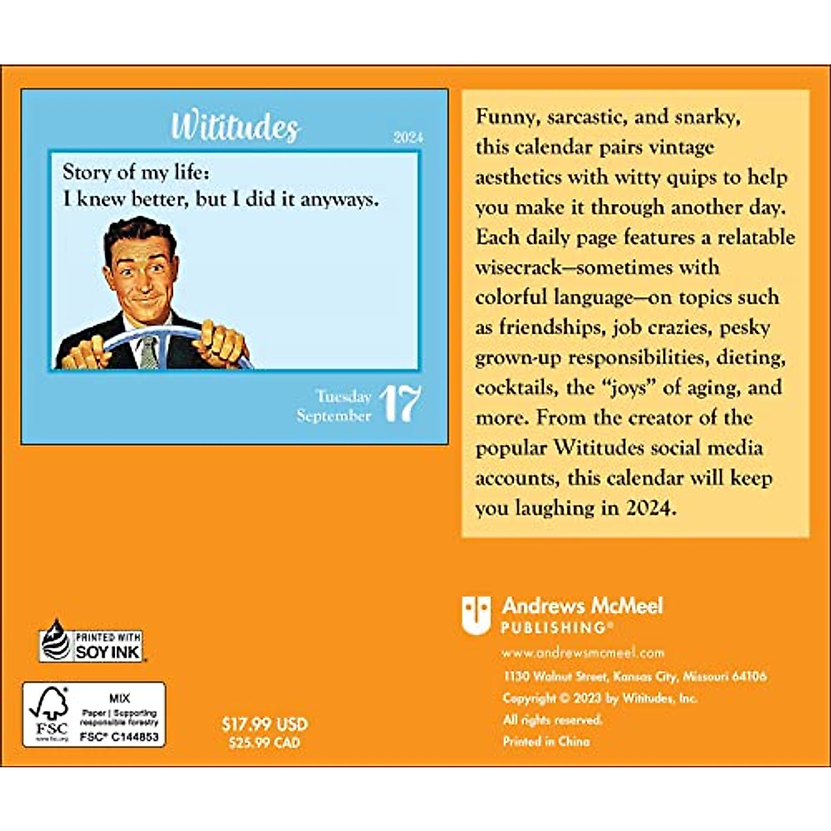 Wititudes 2024 Day-to-Day Calendar: Pretending to Be a Functioning Adult Is Exhausting