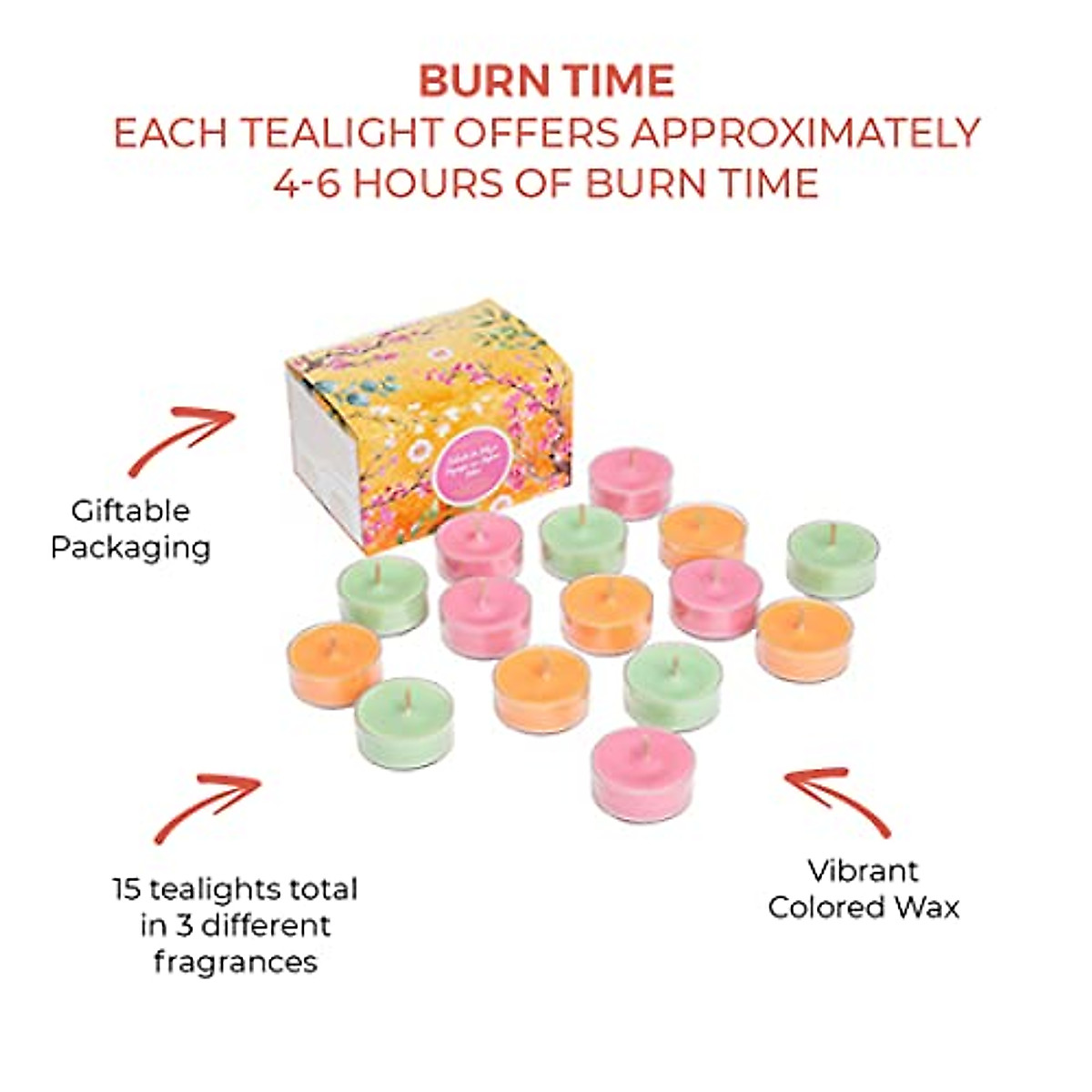 PartyLite 15-Piece Tealight Sampler, Fragranced Tea Light Candles Gift Set, Made in The USA (Tribute to Tokyo)