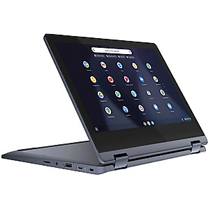 Lenovo Chromebook Flex 3 2-in-1 11.6" HD Touchscreen Laptop, MediaTek MT8183, 4GB RAM, 128GB Storage(64GB eMMC+MTC 64GB Flash Memory), 360° flip-and-fold, Chrome OS, Abyss Blue
