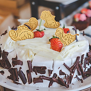 Dinosaur Cookie Cutters Set, 8 Pcs Plastic Dino Cookie Cutters - 3D Cartoon Cookie Candy Food Fondant Pie Cutters Stampers Molds for DIY Biscuit Cheese Baking