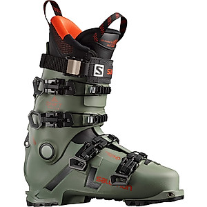 Salomon Shift Pro 130 at Mens Ski Boots Oil Green/Black/Orange Sz 11/11.5 (29/29.5)