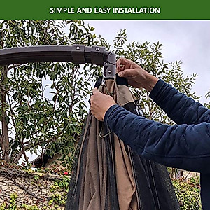 Formosa Covers Patio Umbrella Mosquito Screen Netting fit 9ft to 11ft Market or Hanging Cantilever Umbrellas