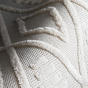 nuLOOM Annaka Trellis 5x8 Area Rug for Living Room Bedroom Dining Room, Cream