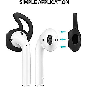 OneCut 5 Pairs Silicone Ear Tips Compatible for AirPods 1&2,Silicone Soft Anti-Slip Sport Earbud Tips, Anti-Drop Ear Hook Gel Headphones Earphones Protective Accessories Tips