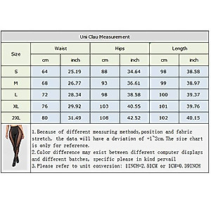 Uni Clau Women Sexy Casual See Through Elastic Pencil Pants Mesh Leggings High Waist Sweatpants Tights Black 2XL