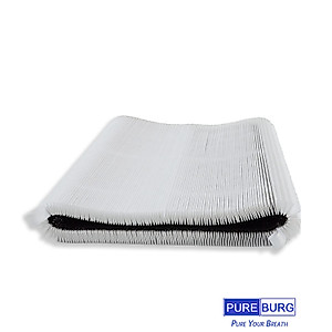 PUREBURG Blue Pure 411 True HEPA Replacement Filters Compatible with Blueair Blue Pure 411 Air Purifiers Part Number SF411PACF102174/100929,H13 Activated Carbon 2-IN-1 Air Clean,2-Pack