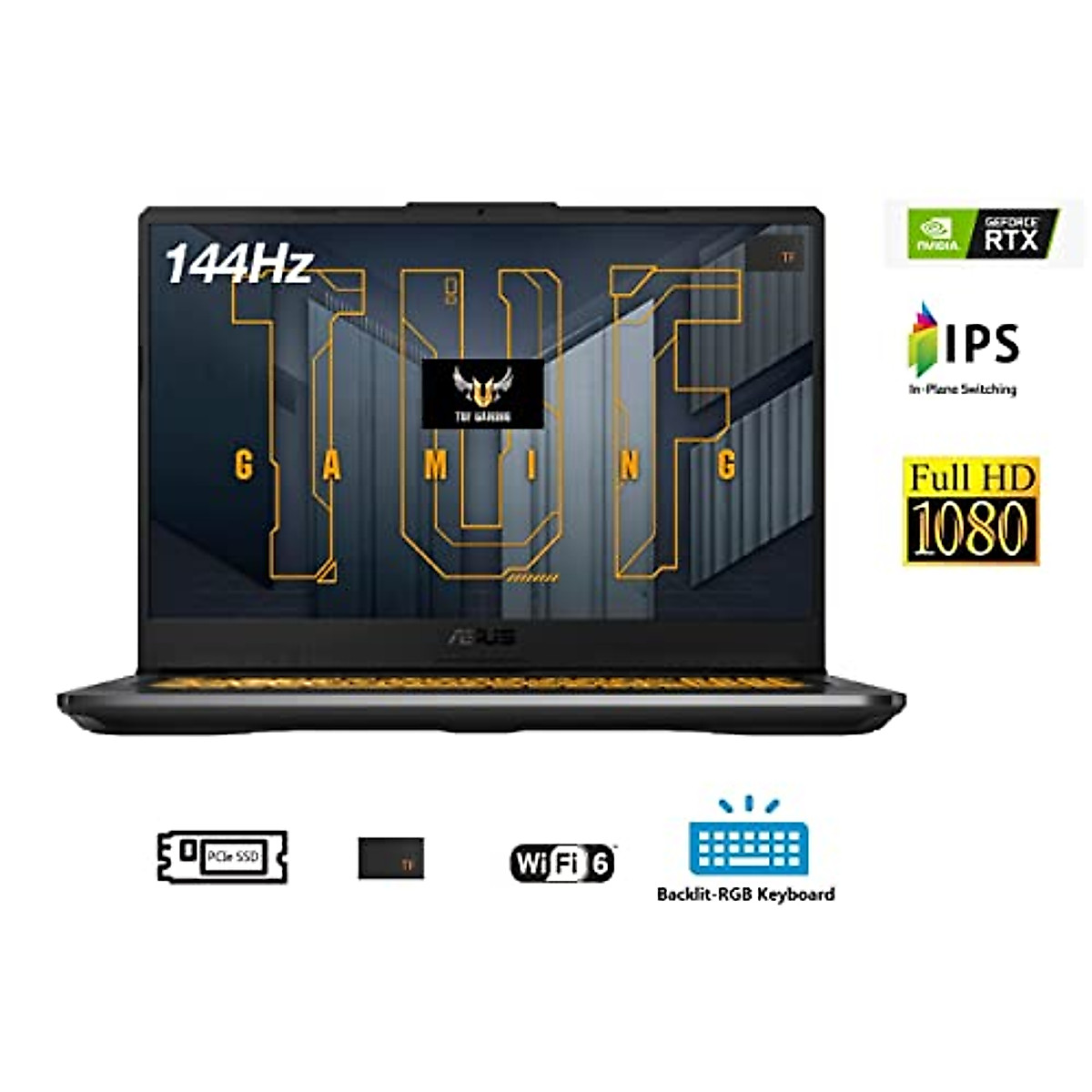 ASUS 2022 New TUF High-Performance Gaming Laptop: 17.3" FHD 144Hz IPS Display, Intel Gaming H Core i5-11260H, 32GB RAM, 2TB NVMe SSD, 4GB Gefore RTX3050, WiFi-6, Backlit-KYB, DTS Audio, Win10H, T.F