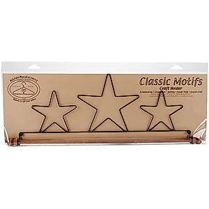 Ackfeld Fabric Holder with 16-Inch Dowel, Three Stars