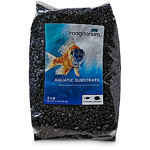 imagitarium Frosted Black Aquarium Gravel Substrate, 5 lbs.