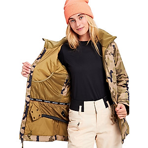 Burton Women's Standard Lelah Jacket, Martini Olive Terra Camo, Medium