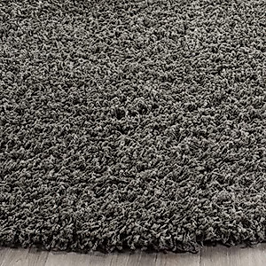 SAFAVIEH Athens Shag Collection 6'7" Round Seafoam SGA119D Non-Shedding Living Room Bedroom Dining Room Entryway Plush 1.5-inch Thick Area Rug