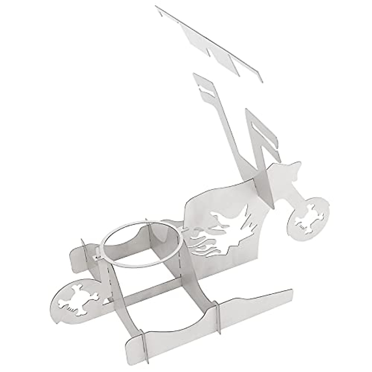 RvSky Garden Supplies Chicken Stand Portable Stainless Steel Grill Beer Can Holder for Family Gathering BBQ Supplies