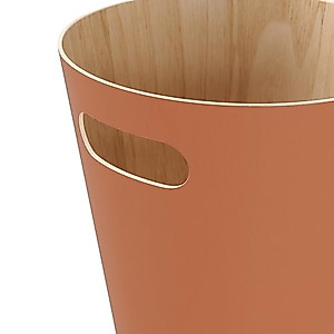 Umbra Woodrow 2 Gallon Modern Wooden Trash Can Wastebasket or Recycling Bin for Home or Office, Sierra