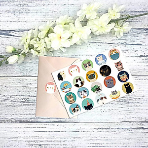 20 Greeting Cards, Blank Thank You Cards With Envelopes & Stickers-Cute Cat Bulk Note Cards Stationery Box Set For All Occasions Birthday Thank You Wedding and More.Cat greeting cards