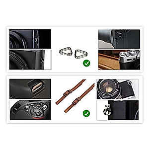 TARION Camera Shoulder Neck Strap Vintage Belt for All DSLR Camera Nikon Canon Sony Pentax Classic White and Brown Weave