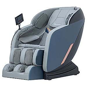 Massage Chair,Full Body Zero Gravity Recliner Chair with Smart Large Screen Bluetooth Speaker Wormwood Back and Calf Heating Therapy Foot Roller Air Massage System for Home Office,Black