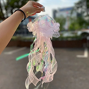 4Pcs 2023 New LED Colorful Jellyfish Lantern Lamp Decoration DIY Material Pack,Jellyfish nightlight, The Sea Hanging Lamp for Wedding Birthday Ocean Decor,Party Decorative,Gift for Kids Girls