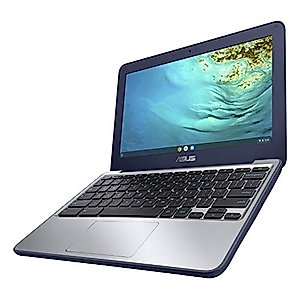 ASUS Chromebook C202XA Rugged & Spill Resistant Laptop, 11.6" HD, 180 Degree, MediaTek 8173C Processor, 4GB RAM, 16GB Storage, MIL-STD 810G Durability, Blue, Education, Chrome OS, C202XA-YH02-BL