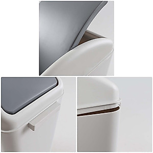 Fiazony 3-Pack 4 Gallon Plastic Trash Can, Garbage Can with Swing-top Lid, Gray