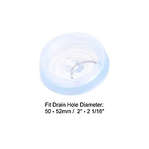 uxcell Rubber Sink Plug, Clear Drain Stopper Fit 2" to 2-1/16" Drain with Hanging Ring for Bathtub Kitchen and Bathroom