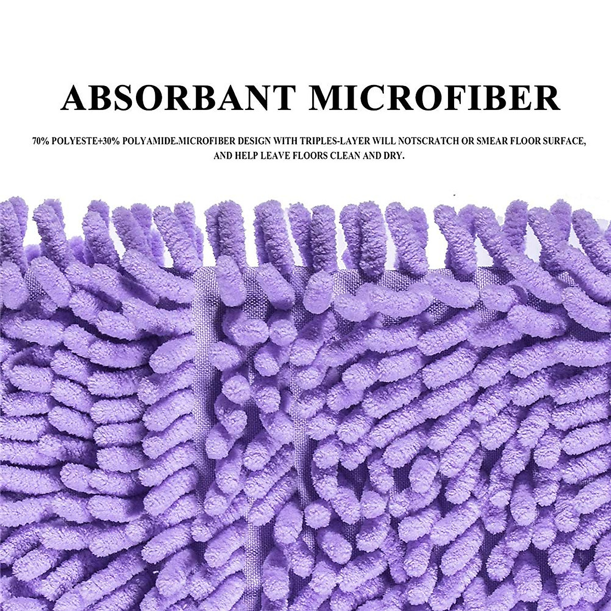 Turbokey 3 Pack Shark Steam Pocket Mops,Household Washable Microfiber Mop Pads Cleaning Pads Replacement for S3500 Series, S3501, S3601, S3550, S3901, S3801, SE450 (Purple,ZCM3)