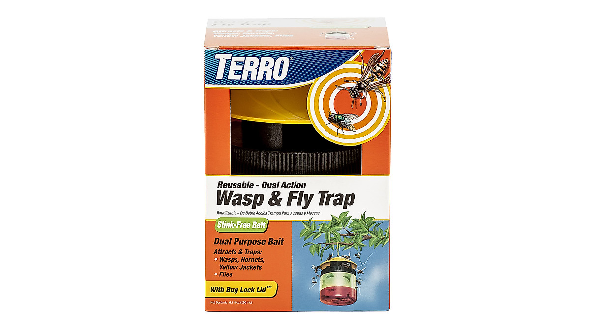 Terro T512 Wasp & Fly Trap - Easy, Reusable Insect Defense