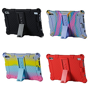 Case for VASTKING KingPad K10 / Z10 10 inch Tablet Case, MARVUE Pad M10 10.1 inch/Vastking KingPad K10 Pro Tablet Soft Silicone Stand Cover Case with Shoulder Strap(Purple Rose)