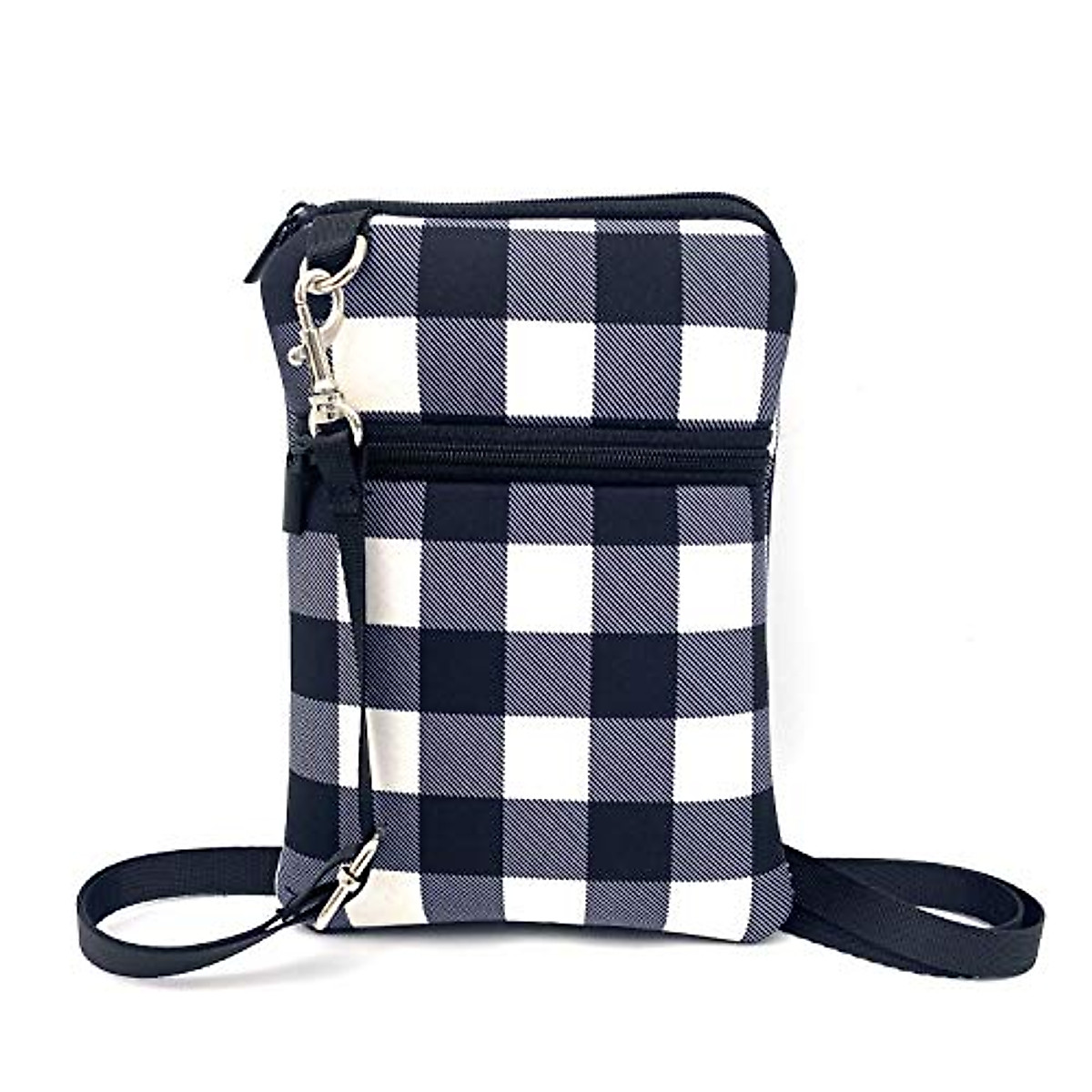 Wanty Cell Phone Bag, Small Crossbody Bag, Cell Phone Purse Smartphone Wallet with Shoulder Strap for Women (White Lattice)