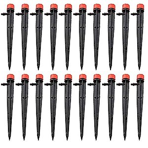 Fdit 20Pcs Watering Spray Nozzles Dripper Adjustable 8 Water Outlet Garden Sprinkler Dripper for Drip Watering System