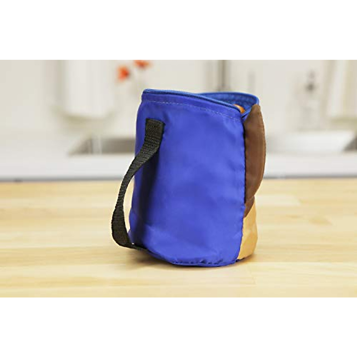 Paw Patrol Chase Reusable Kid Snack Bag/Kid Sandwich Bag 2 Pack. Washable, Food Safe, BPA-Free, Dishwasher-Safe, Zipper Closure. Includes 1 Sandwich & 1 Snack Bag. Snack Bag Stands up with Handle