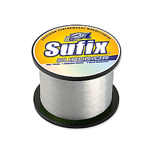 Sufix Superior 1/4-Pound Spool Size Fishing Line (Clear, 6-Pound)