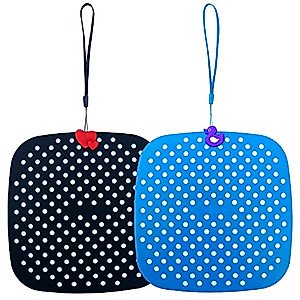 Shoe Charms Organizer_Shoes Hanging Jewelry Holder for Croc Charms ,Portable Roll Storage Bag Wall Mounted Hanging Display Stand (black&blue) (S AND R)