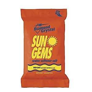 Diamond Crystal Sun Gems Water Softener Salt Polybagged 40 Lb. Red