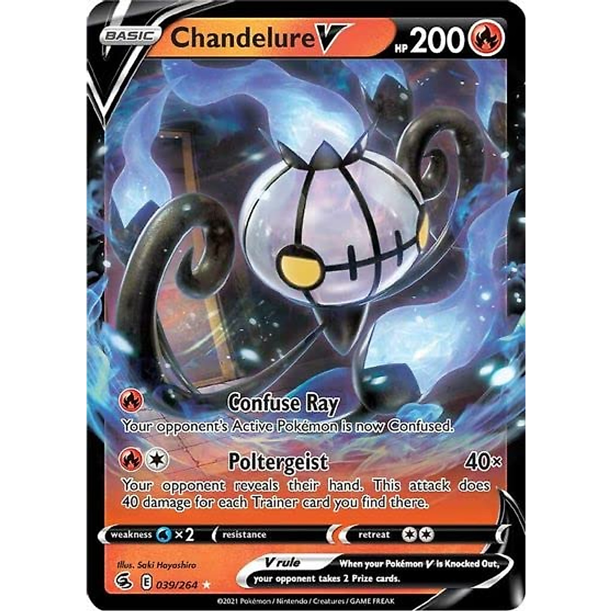 Chandelure V - 039/264 - Ultra Rare - Sword & Shield - Fusion Strike
