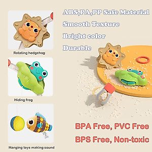 BOREBO Baby Car Seat Toys Bar Arch Bouncer Accessories Crib Hanging Travel Stroller Arch Versatile Sensory Adjustable for Little One for Newborn Baby Shower